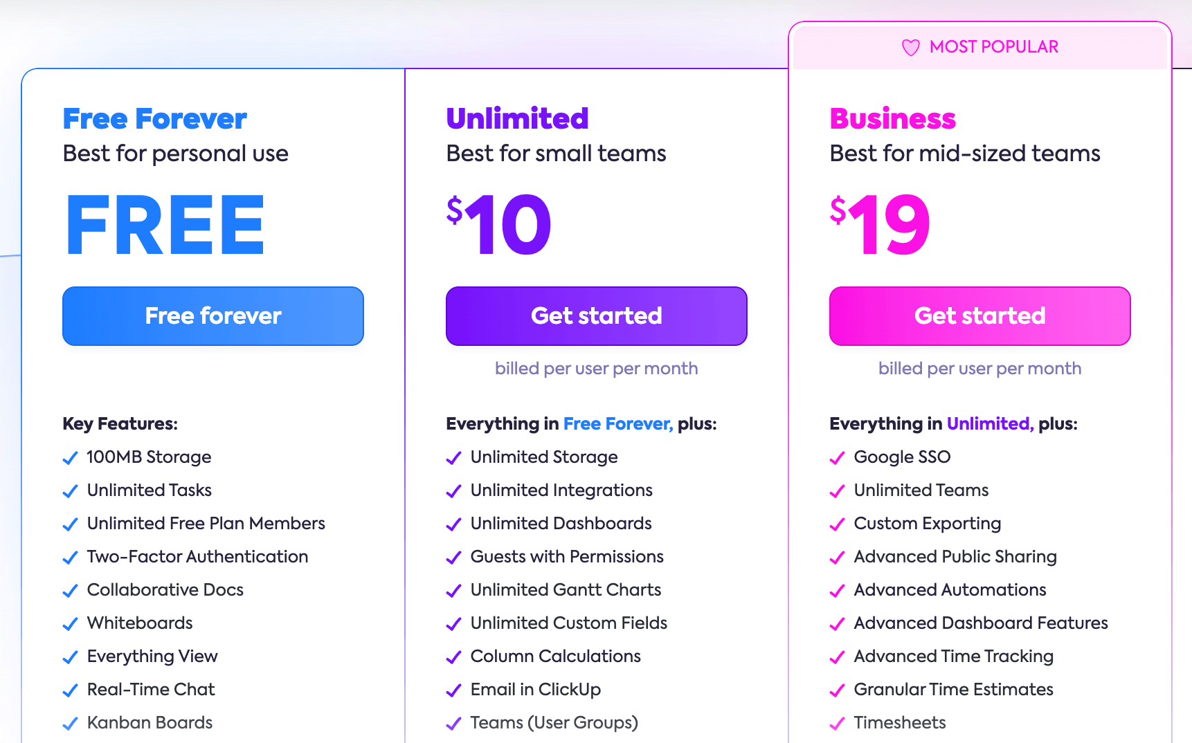 Clickup Pricing ClickUp Pricing: Plans & Cost Overview